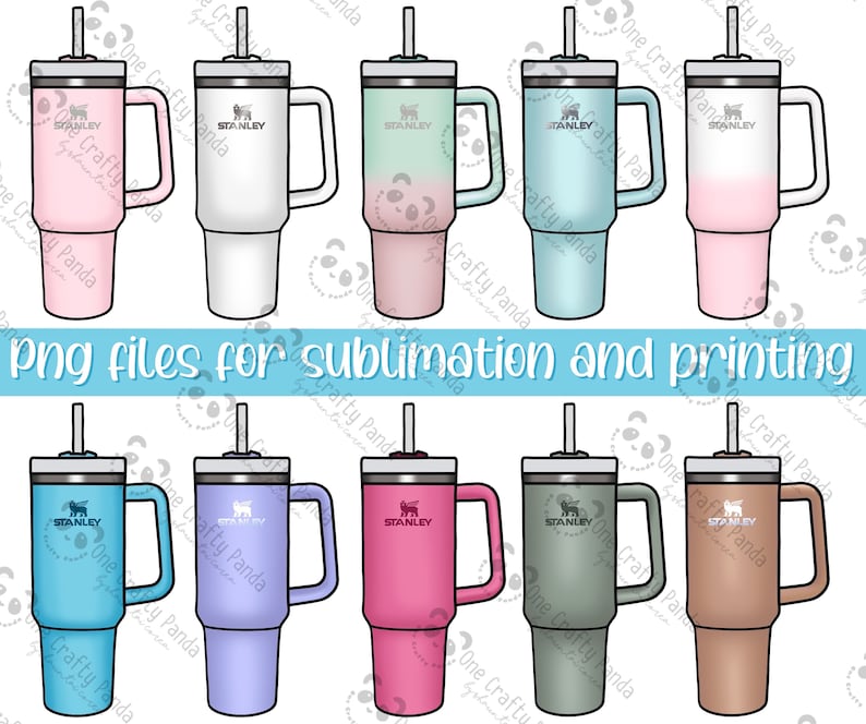 Stanley 40 Oz Quencher Tumbler Inspired PNG Instant Download Files | 10 ...