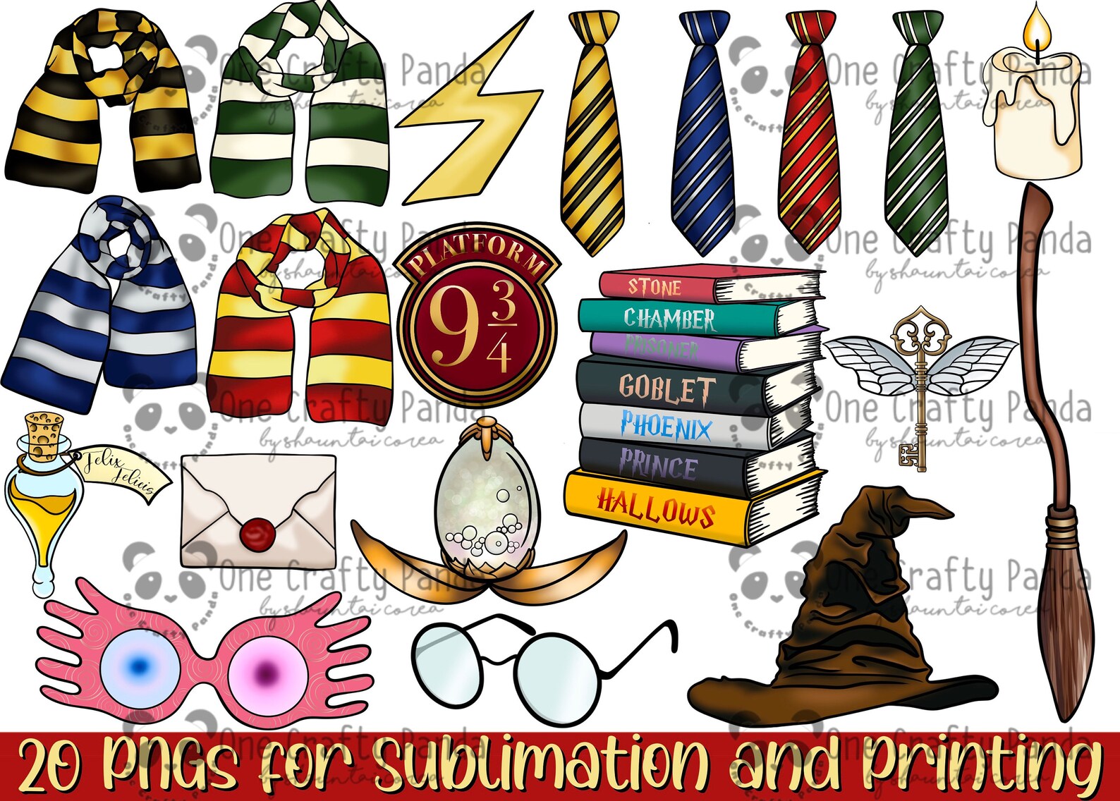 20 PNG Bundle Wizarding World Magic School Sticker Ready - Etsy