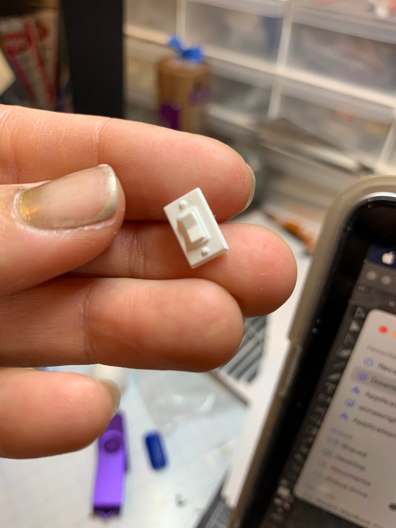 STL File 1/12 Scale Dollhouse Miniature Modern Rocker Light Switch 2 - Etsy