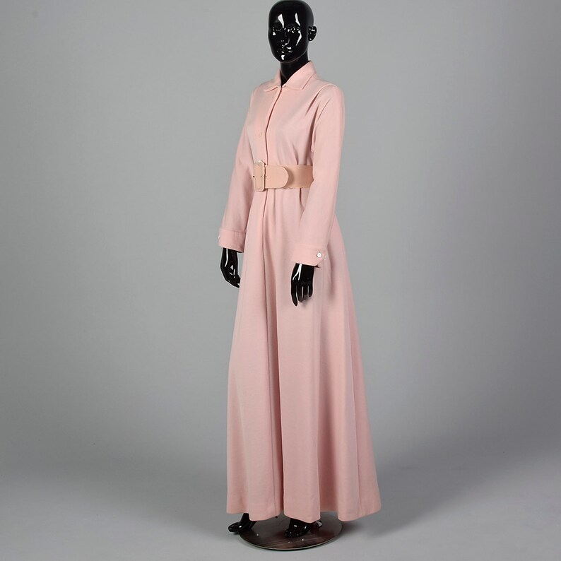 Large Pink Knit Maxi Dress With Reversible Cape Custom Made - Etsy