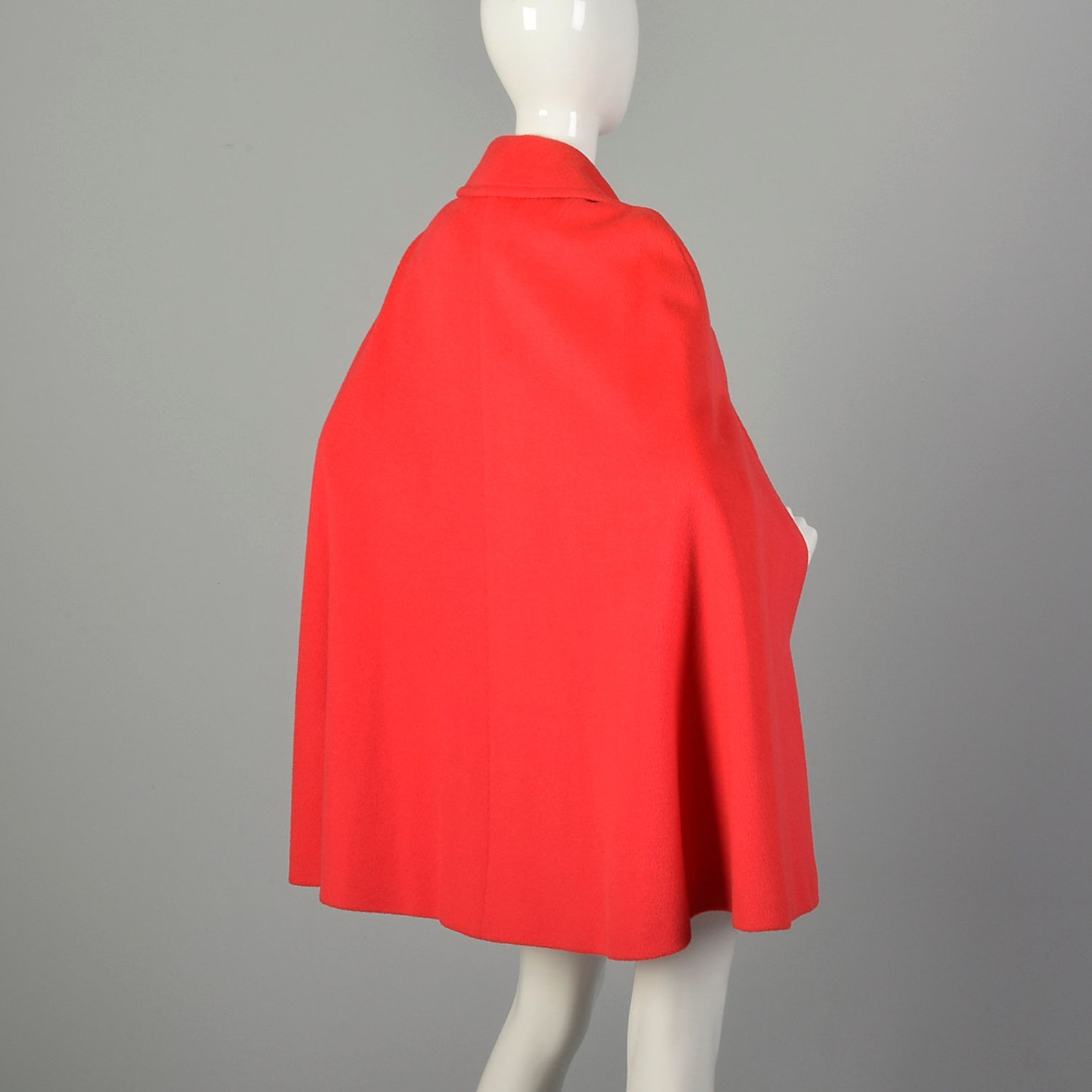 OSFM 1960s Cape Bright Orange Double Breasted Day Glo Neon Felted Cloak ...