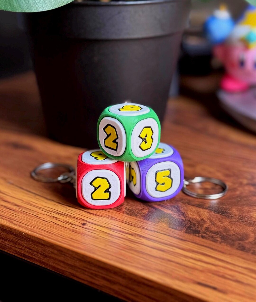 Mario Party Dice Keychains 3d-printed Nintendo Gamer Gifts Super Mario ...