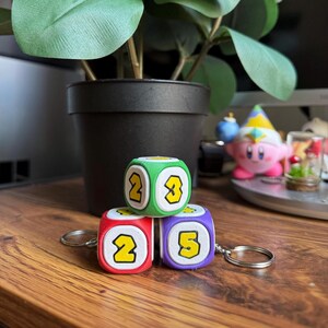 Mario Party Dice Keychains 3d-printed Nintendo Gamer Gifts Super Mario ...