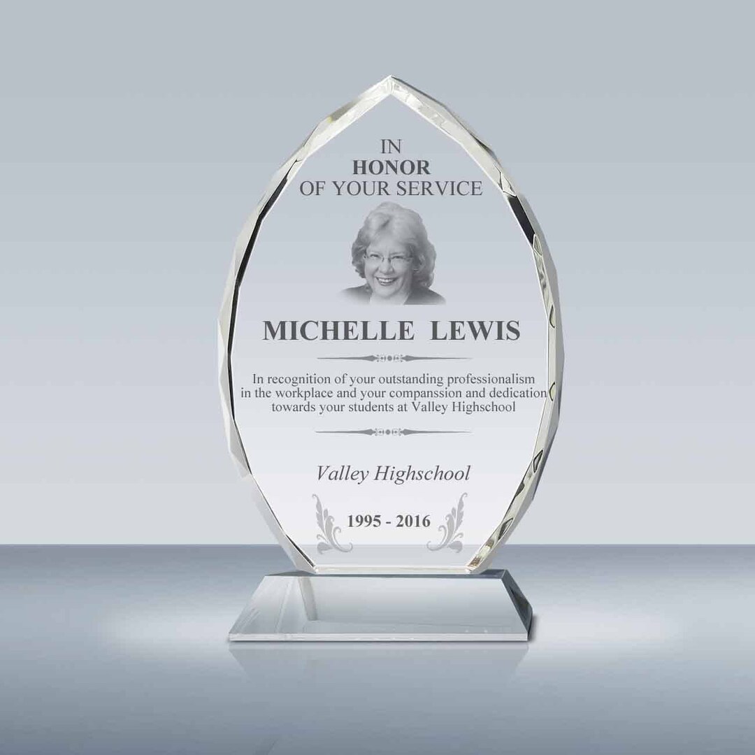 Achievement Recognition Crystal Award, Employee Appreciation Plaque ...