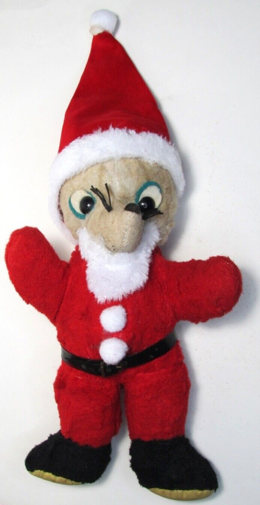 Vintage 1960s Santa Claus Mouse JC Penny's Plush Stuffed Christmas 16 ...