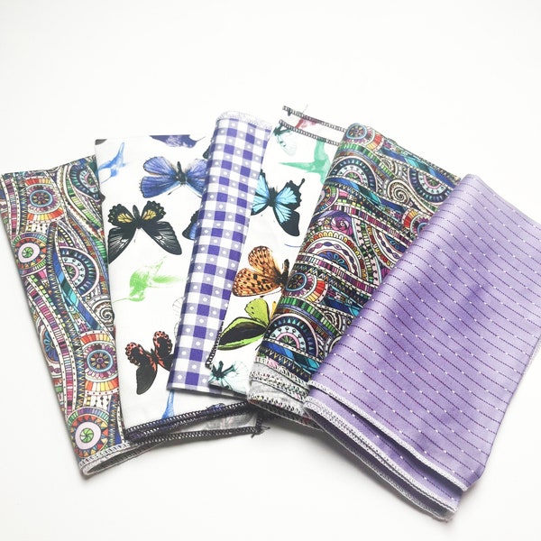 Purple Handkerchiefs - Etsy