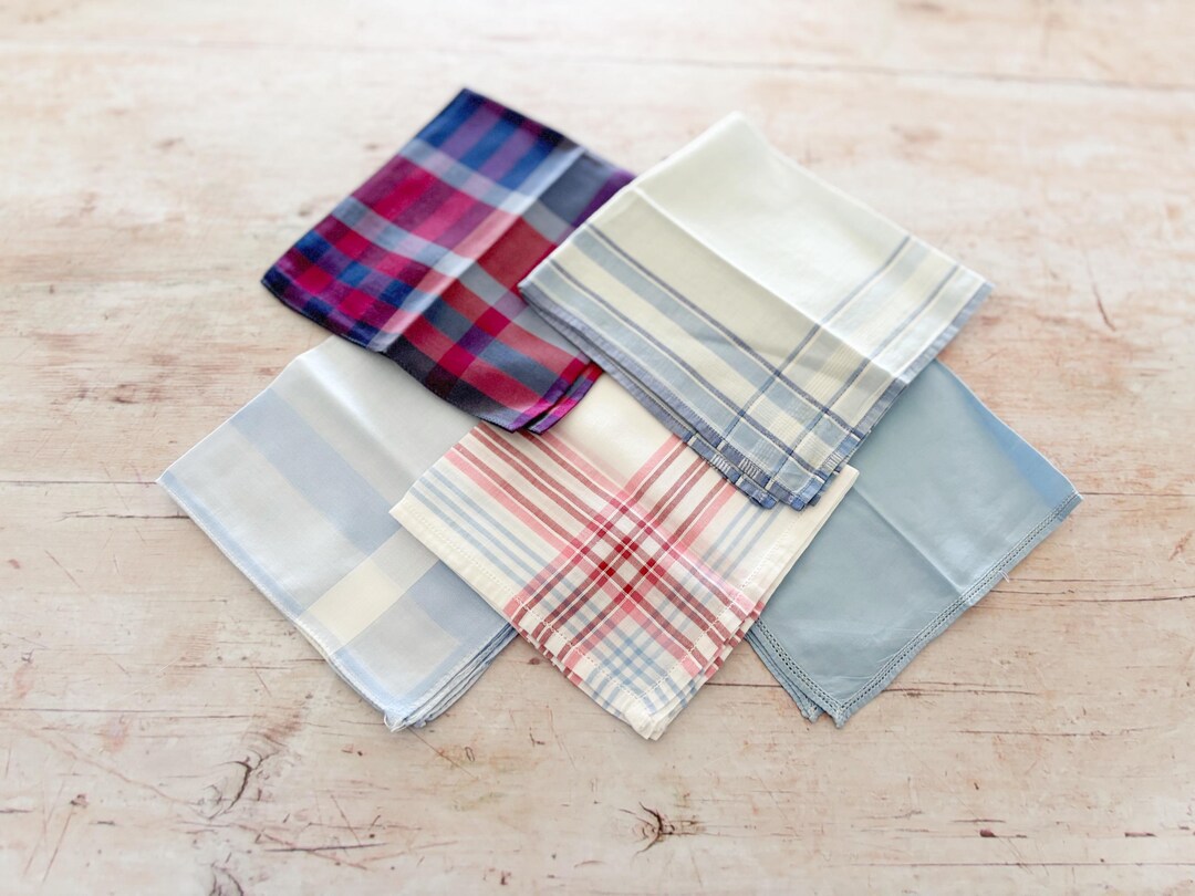 Classic Vintage Handkerchiefs, Vintage Hankies, Cotton Handkerchief Set ...
