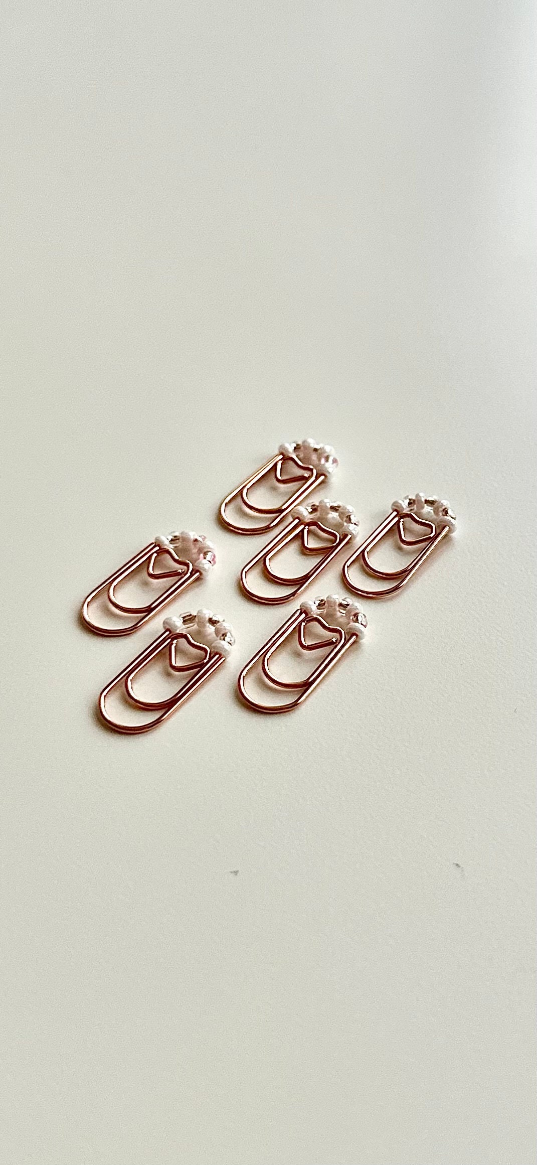 Mini Rose Gold Paper Clips Cute Stationary Paperclips Planner ...