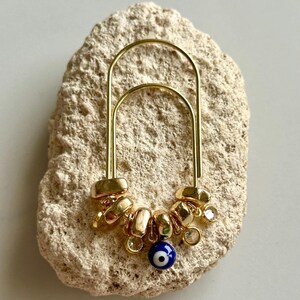 Planner Paper Clip | Evil Eye CZ Gold Plated Bookmark for Journal ...