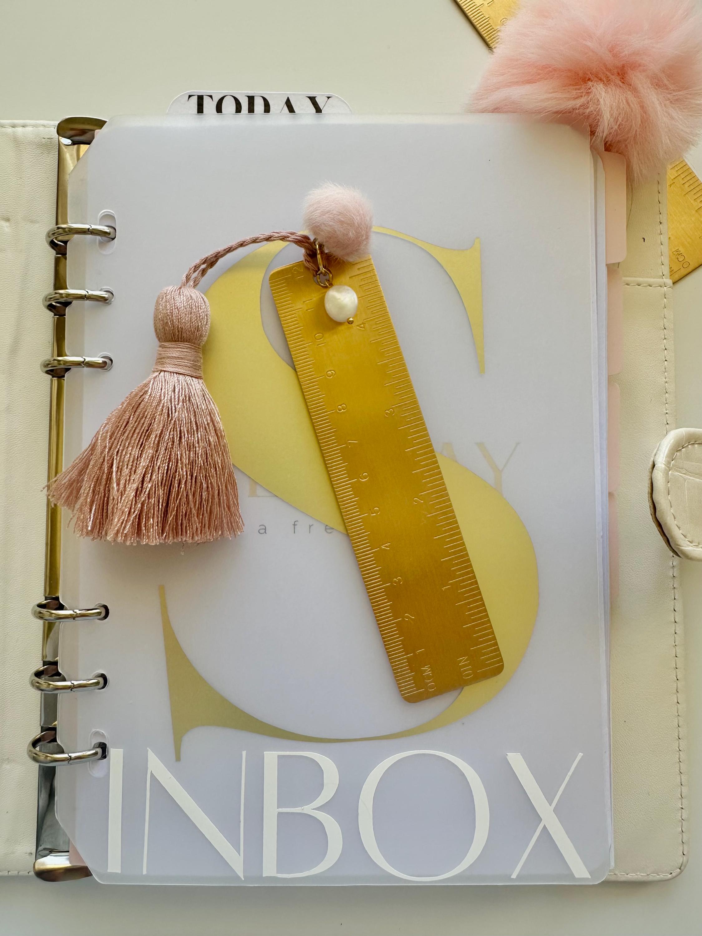Planner Ruler | Mini Ruler Planning Essential | Bookmark Brass Ruler ...