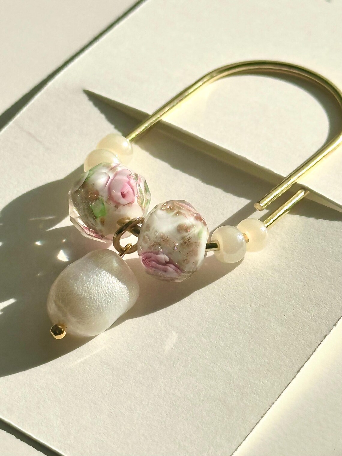 Planner Paper Clip | Gold Pearl Bookmark for Journal | Accessories ...