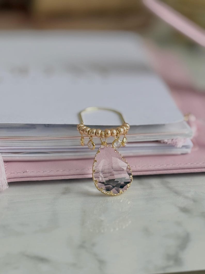 Planner Paper Clip | Diamond CZ Gold Plated Bookmark for Journal ...