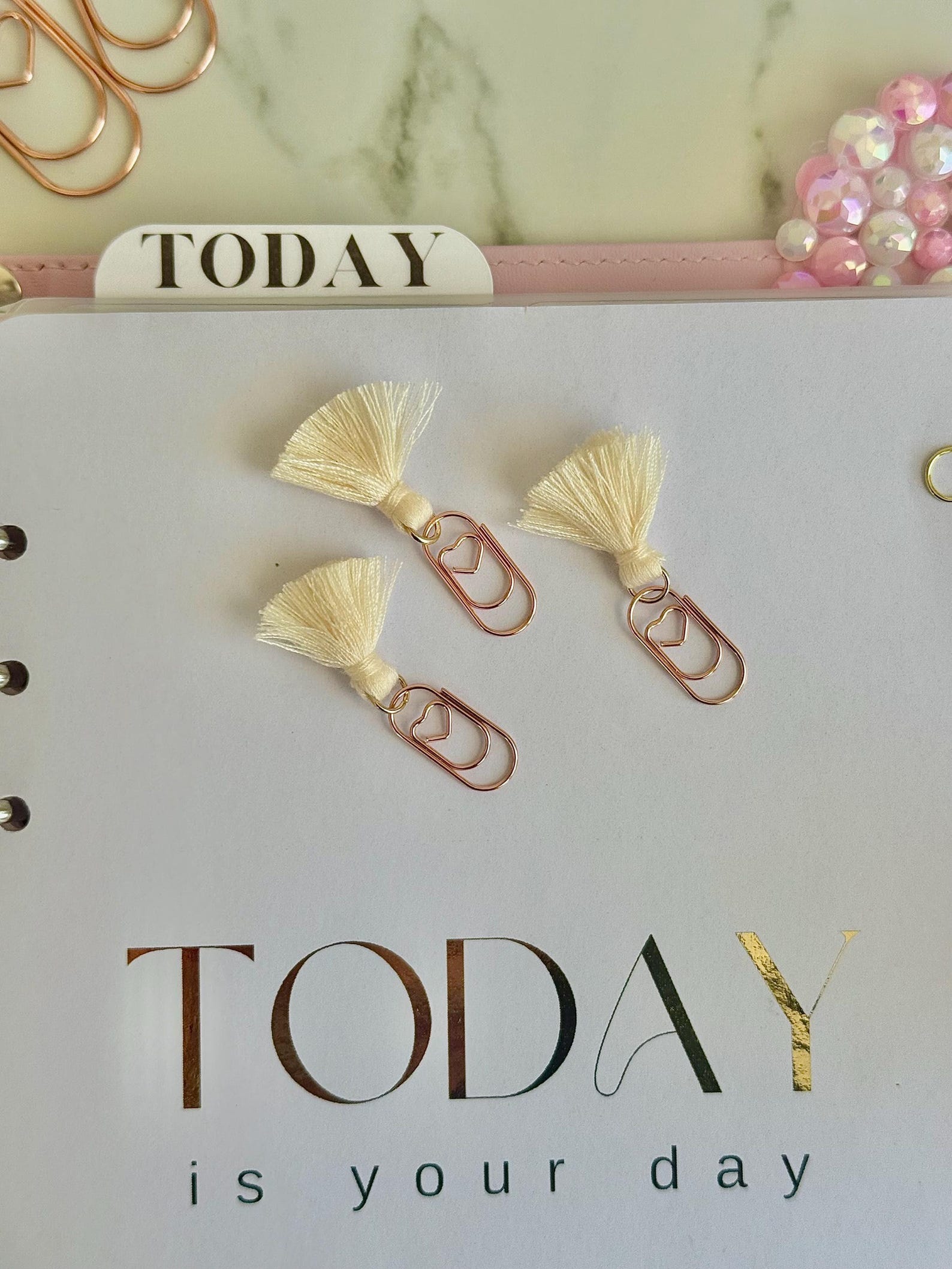Valentines Mini Gold Paper Clips for Planner Decor for Journal Cute ...
