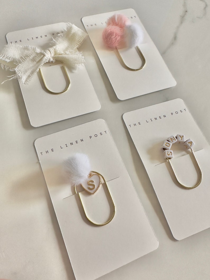 Planner Paper Clip Evil Eye Initial Gold Bookmark for Journal ...