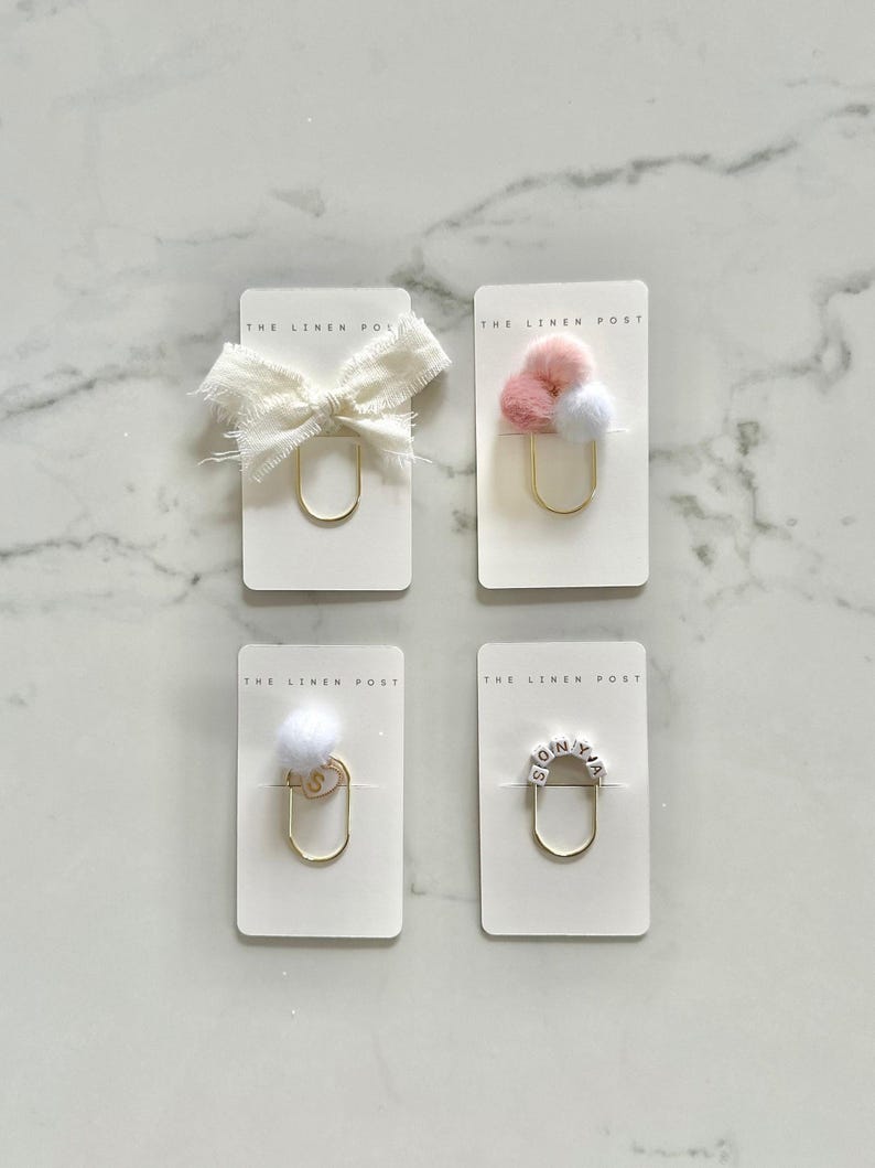 Planner Paper Clip | Pearl Heart Gold Plated Bookmark for Journal ...
