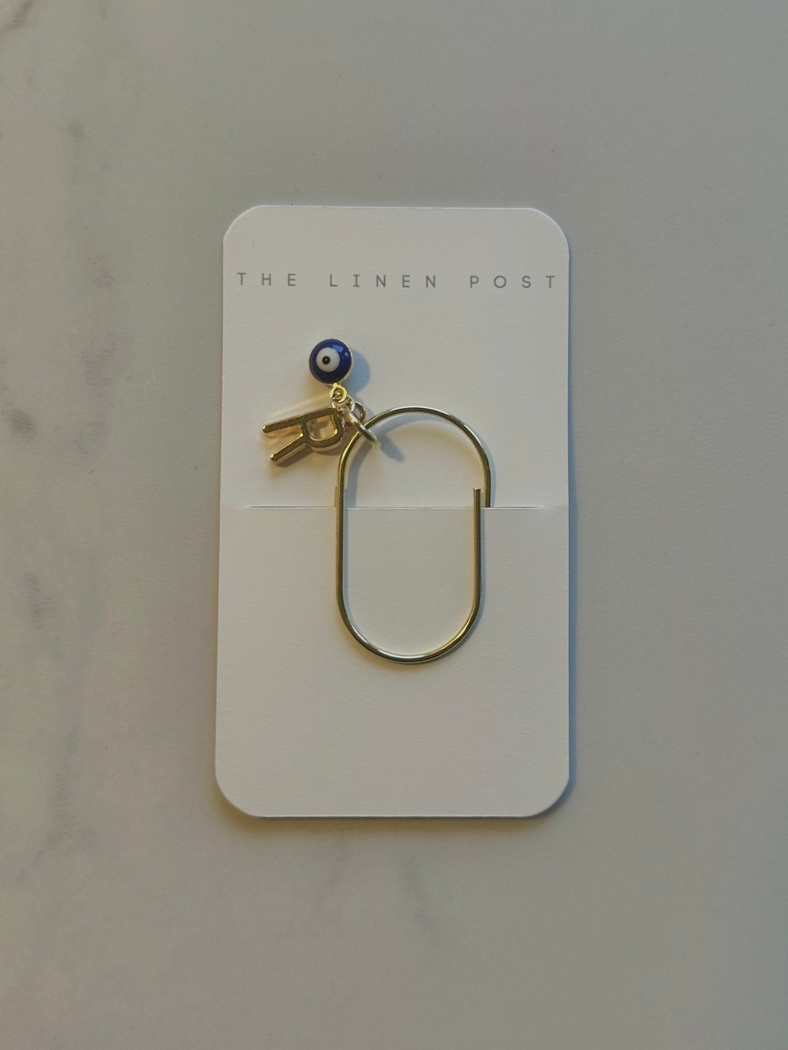 Planner Paper Clip Evil Eye Initial Gold Bookmark for Journal ...
