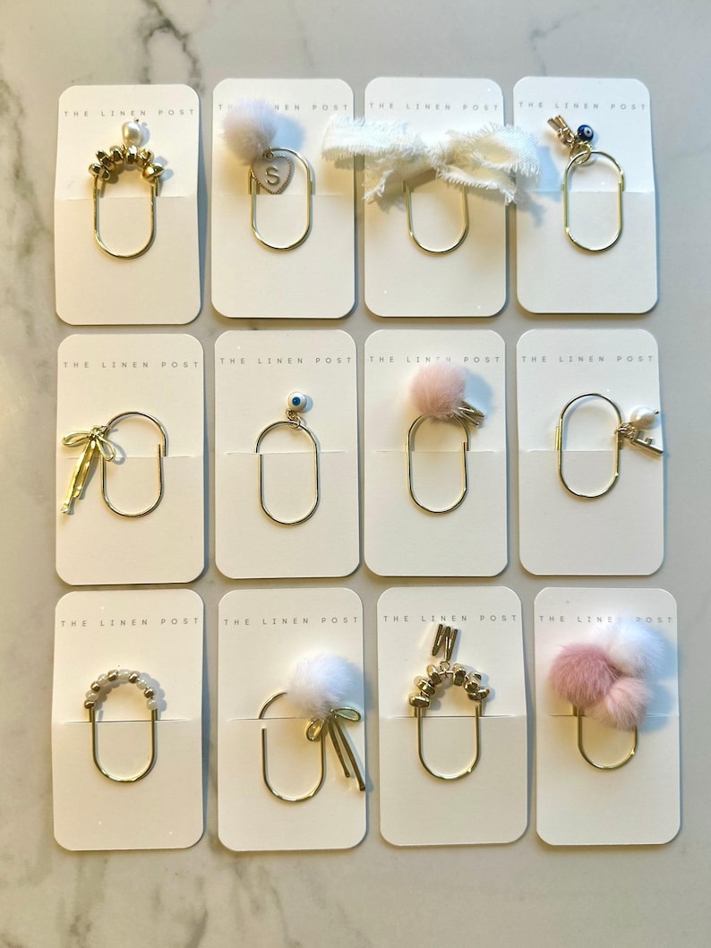Planner Paper Clip | Initial Gold Bookmark for Journal | Accessories ...