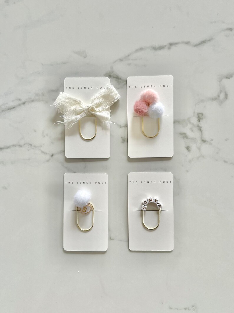 Planner Paper Clip Evil Eye Initial Gold Bookmark for Journal ...