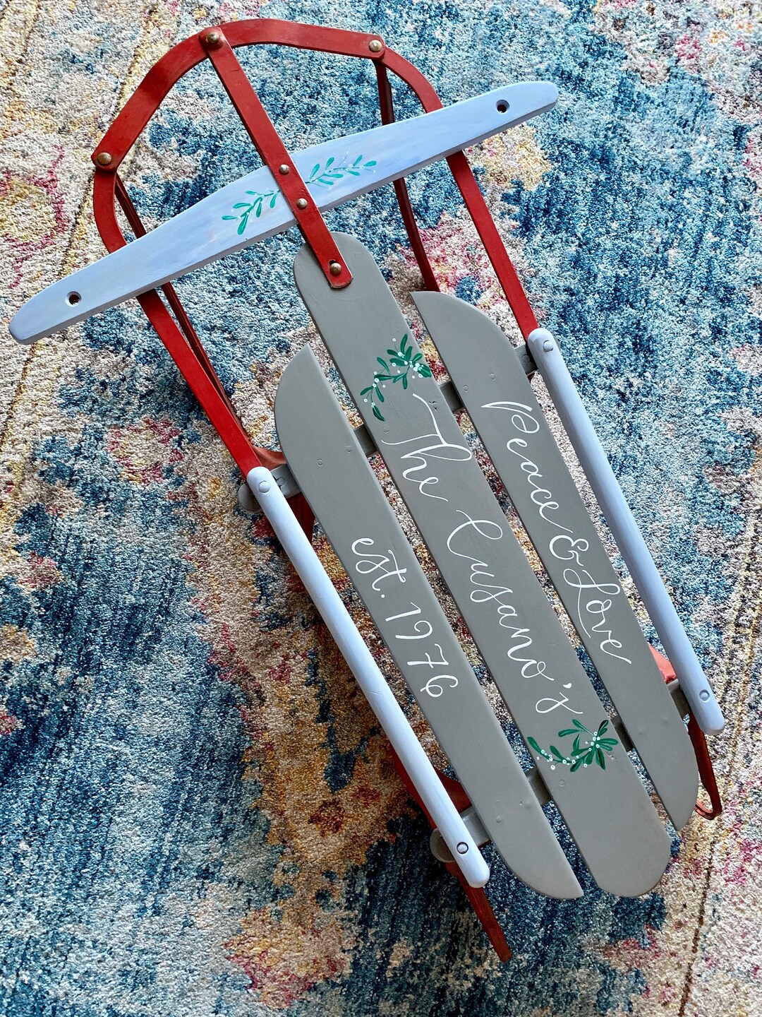 Custom Vintage Handpainted Sleds - Etsy