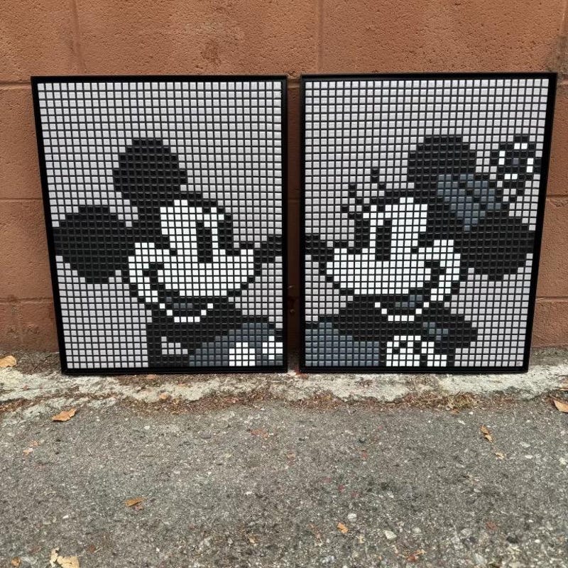 Mickey Mouse Pixel Art - Etsy