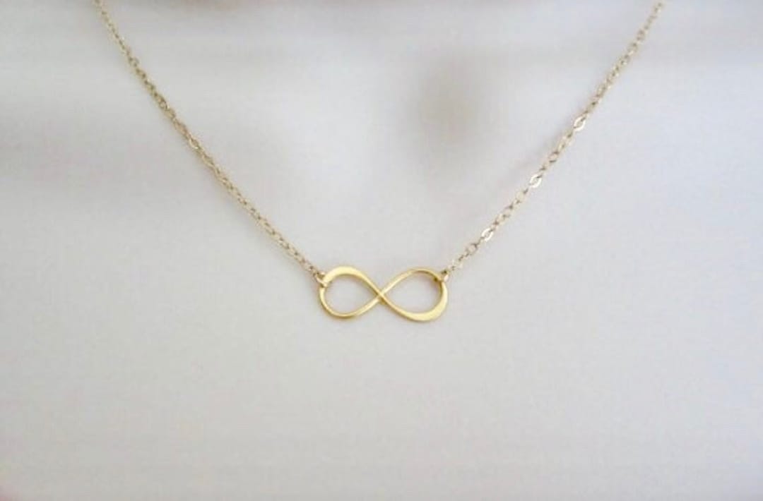 Infinity Necklace. Gold Infinity Necklace. Gold Filled Jewelry. Gold ...