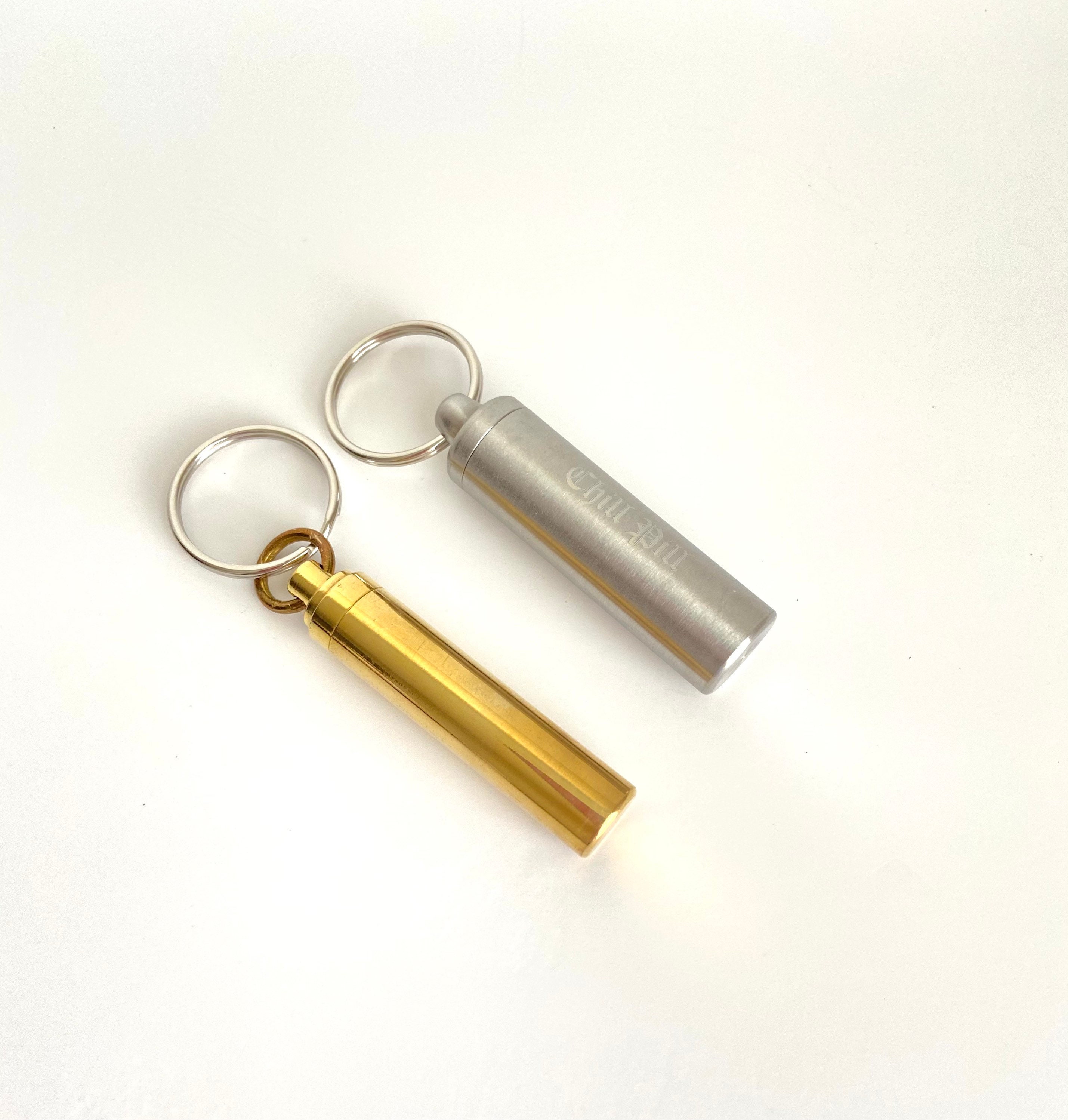 SMALL Personalized Pill Holder Key Chain. Pill Box Key Chain. | Etsy