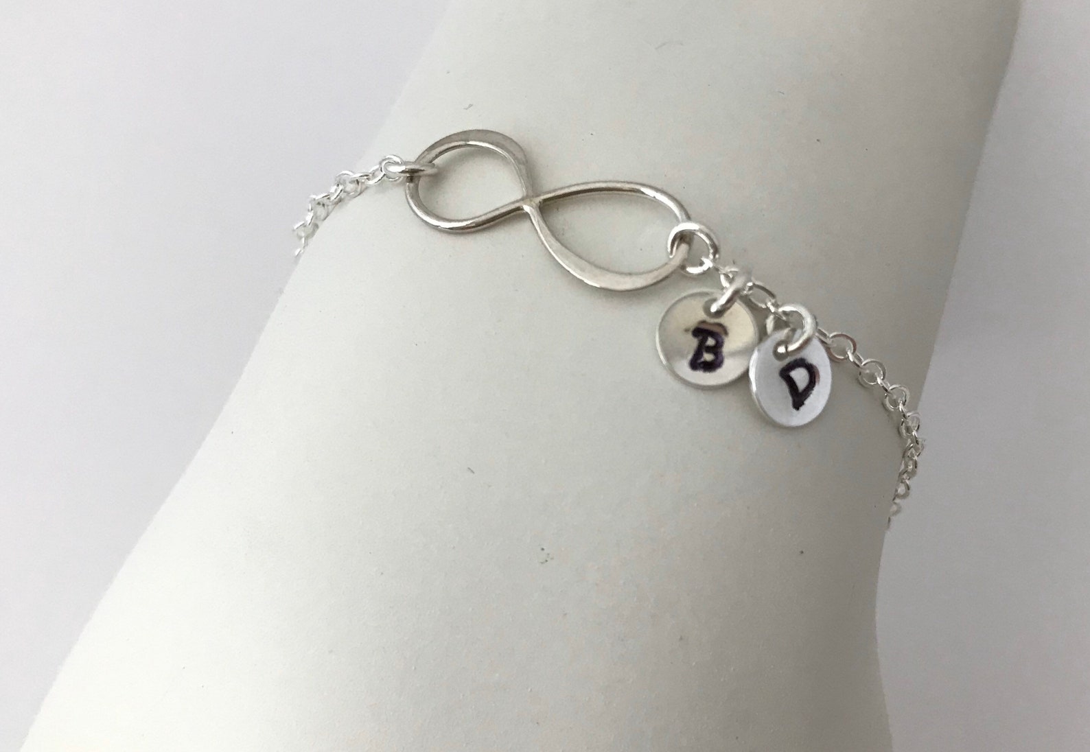 Infinity Bracelet. Personalized Sterling Silver Bracelet. | Etsy