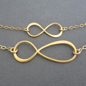 Mother Daughter Infinity Necklace Set. Gold Infinity Necklaces. Gold ...