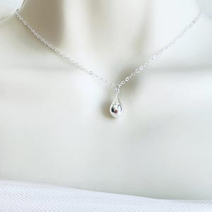 Sterling Silver Tear Drop Necklace. Silver Drop Necklace. Layered ...