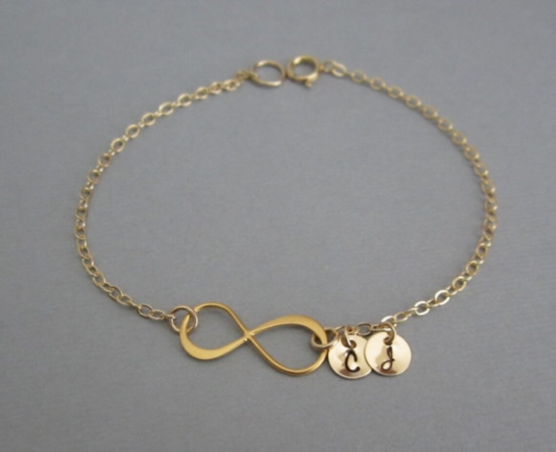 Gold Infinity Bracelet. Personalized Gold Jewelry. 24K Gold - Etsy