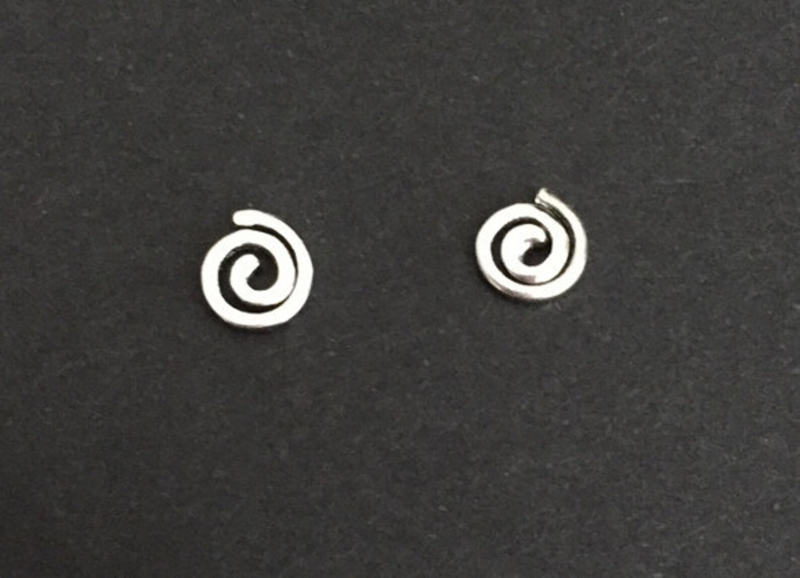 Tiny Sterling Silver Swirl Earrings. Little Swirl Studs. | Etsy