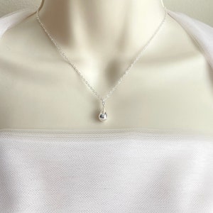 Sterling Silver Tear Drop Necklace. Silver Drop Necklace. Layered ...