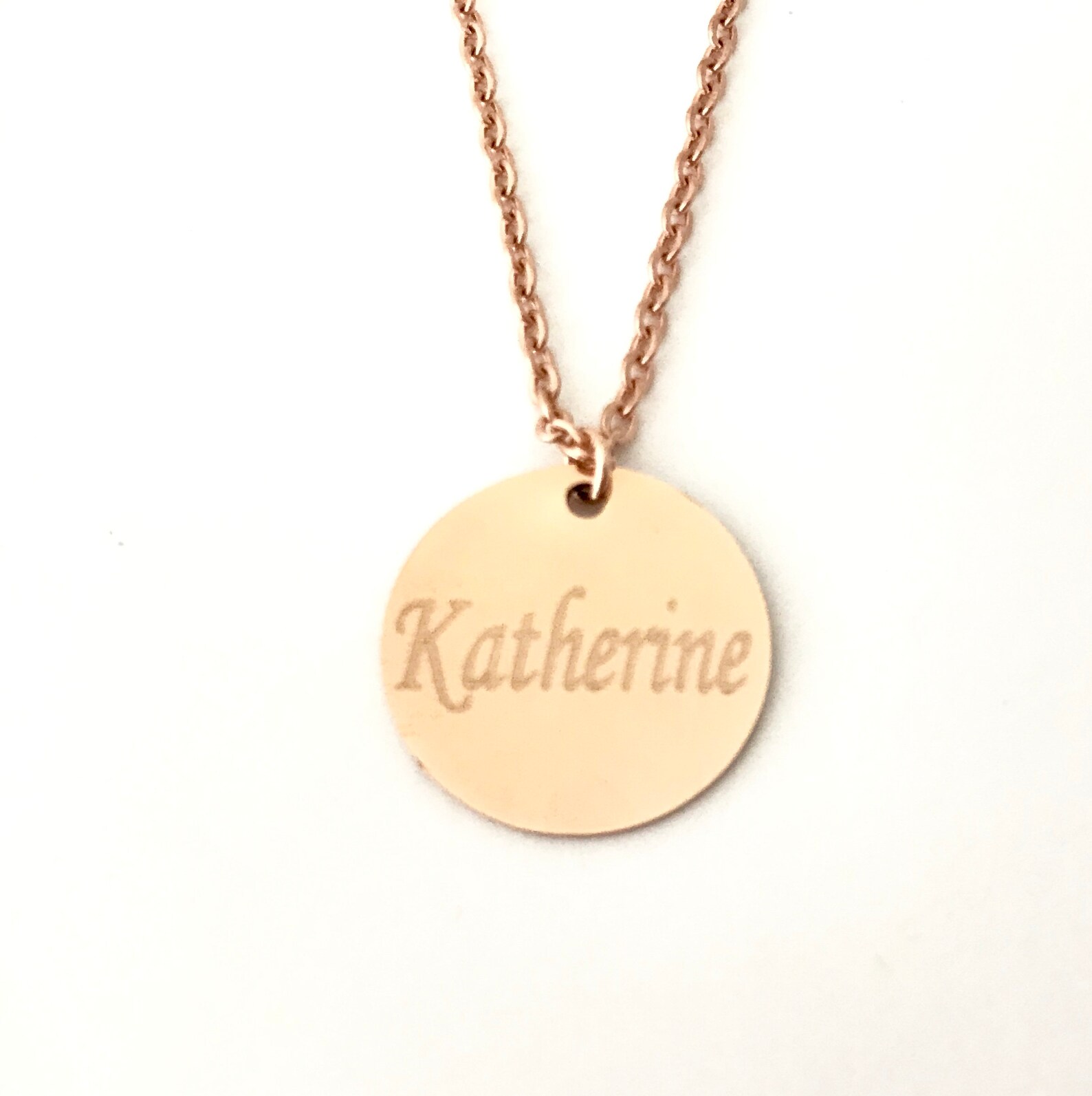 Rose Gold Name Necklace. Monogram Pink Gold Jewelry. Rose Gold - Etsy
