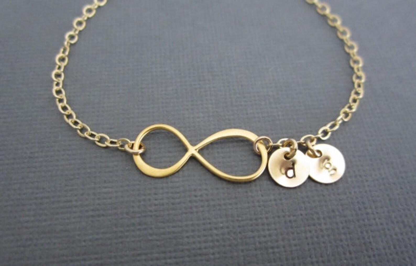 Gold Infinity Bracelet. Personalized Gold Jewelry. 24K Gold - Etsy