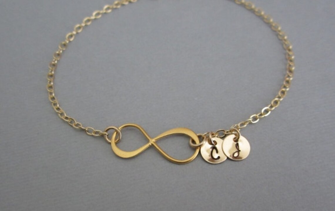 Gold Infinity Bracelet. Personalized Gold Jewelry. 24K Gold - Etsy