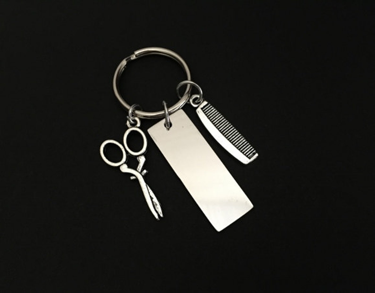 Personalized Hair Stylist Key Chain. Customized Stainless | Etsy