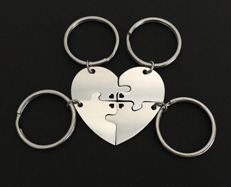 4 Stainless Steel Heart Puzzle Key Chains 4 Piece Puzzle Key Etsy 4-stainless-steel-heart-puzzle-key-chains-4-piece-puzzle-key-etsy
