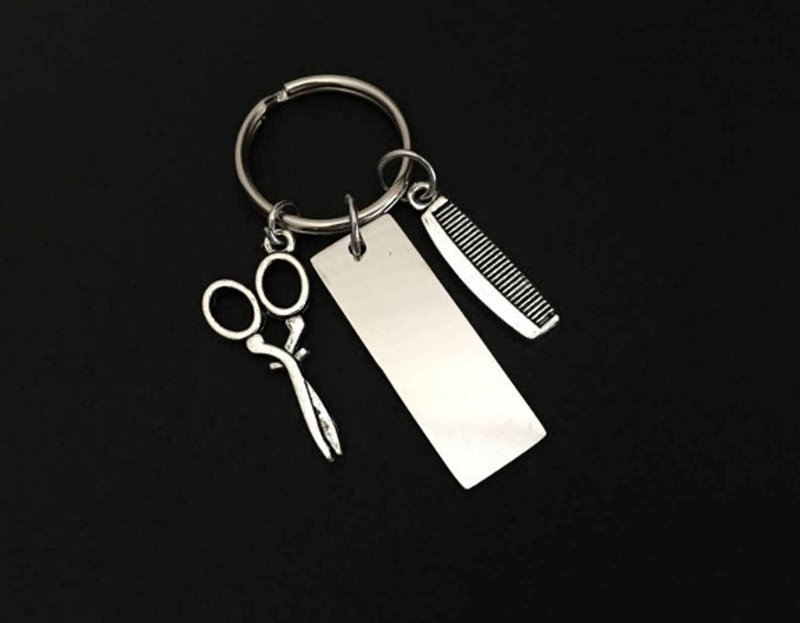 Personalized Hair Stylist Key Chain. Customized Stainless | Etsy