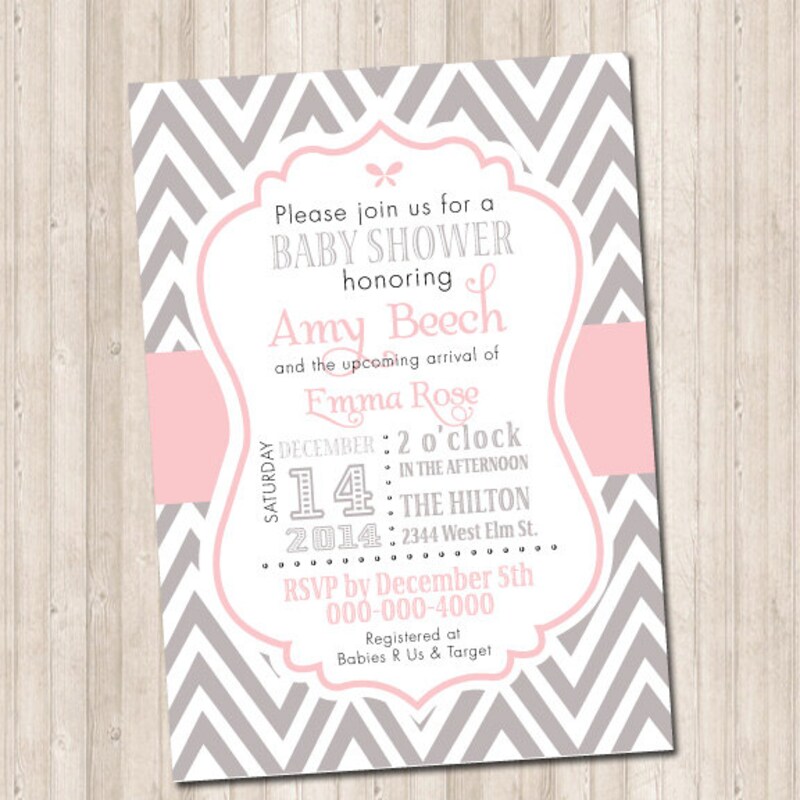 Chevron Invitation - Etsy