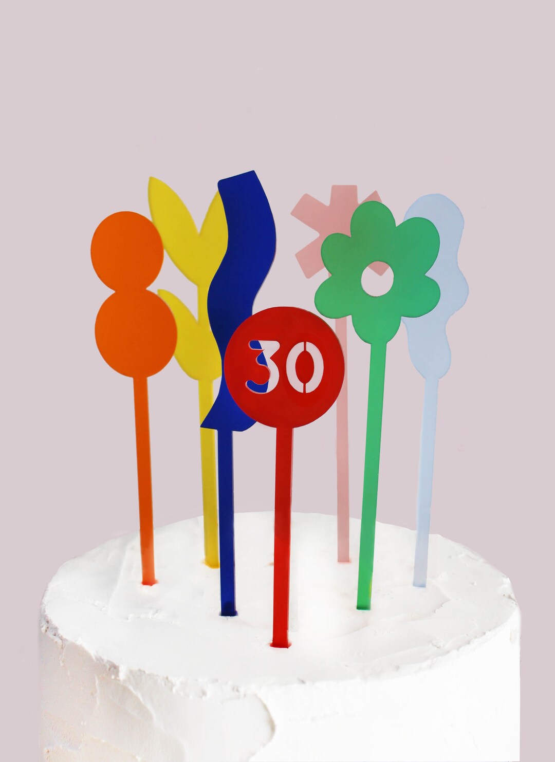 Colourful Art Inspired Cake Topper Set Personalised Birthday Cake ...