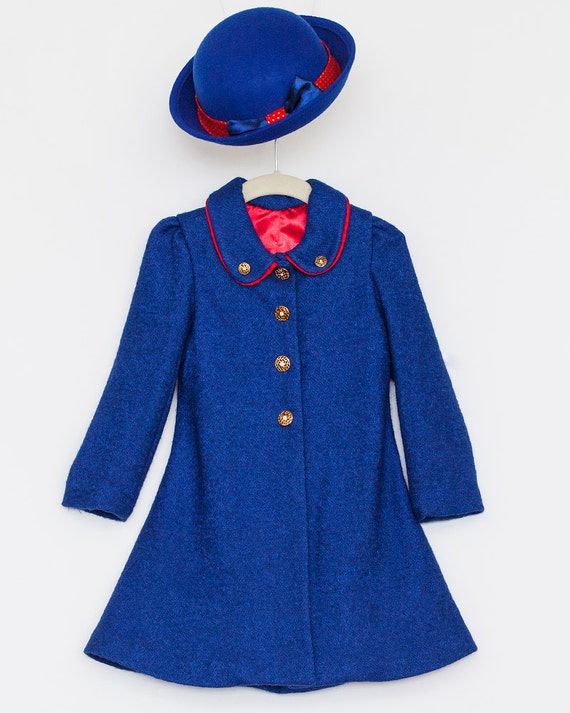 Girls 1950's Inspired Cosy Wool Coat and Hat - Etsy