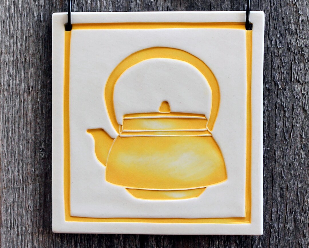 Teapot Porcelain Wall Tile - Etsy