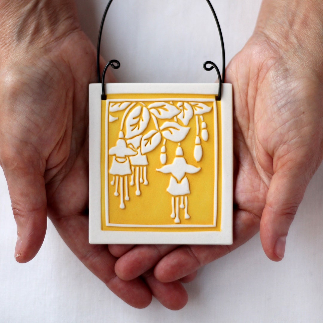 Fuchsia Ceramic Wall Art - Etsy