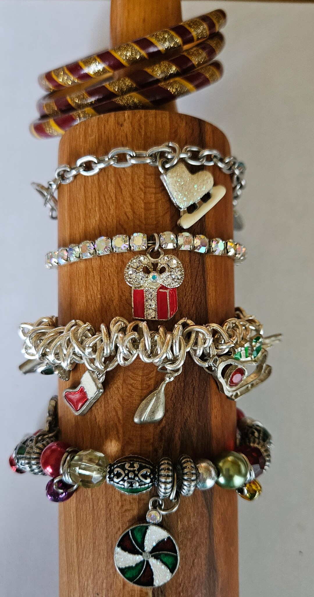 Christmas Bracelets/ Christmas Bangle Bracelets/ Christmas Charm ...
