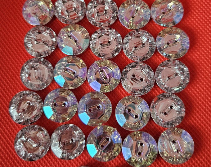 Cut Crystal Plastic Sew Through Buttons (14pc) - Etsy