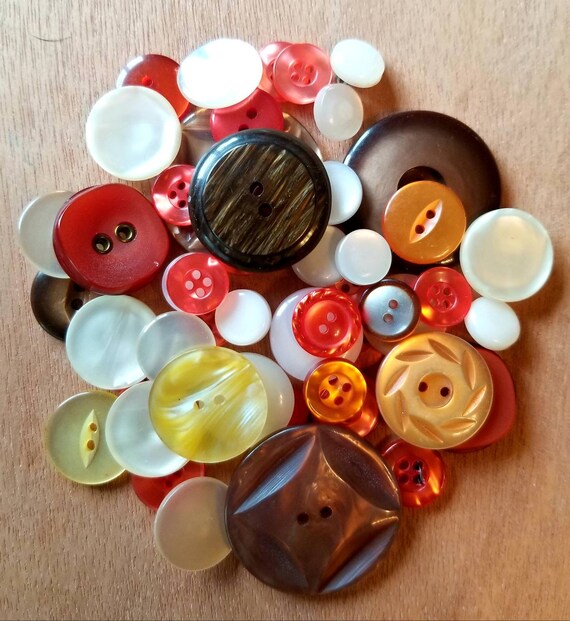 Closures & Fasteners Vintage lucite button Sewing etna.com.pe