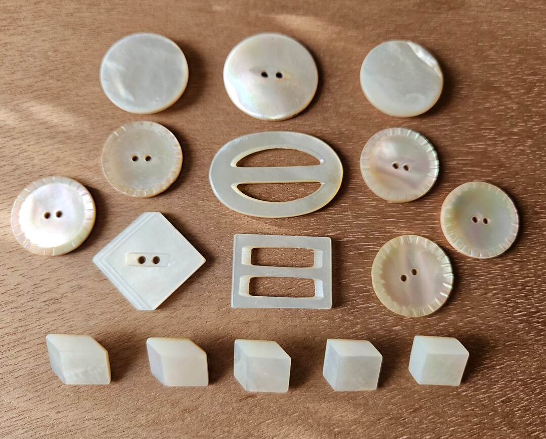 Vintage MOP Buttons/vintage Mother of Pearl Button/mop Sew Through ...