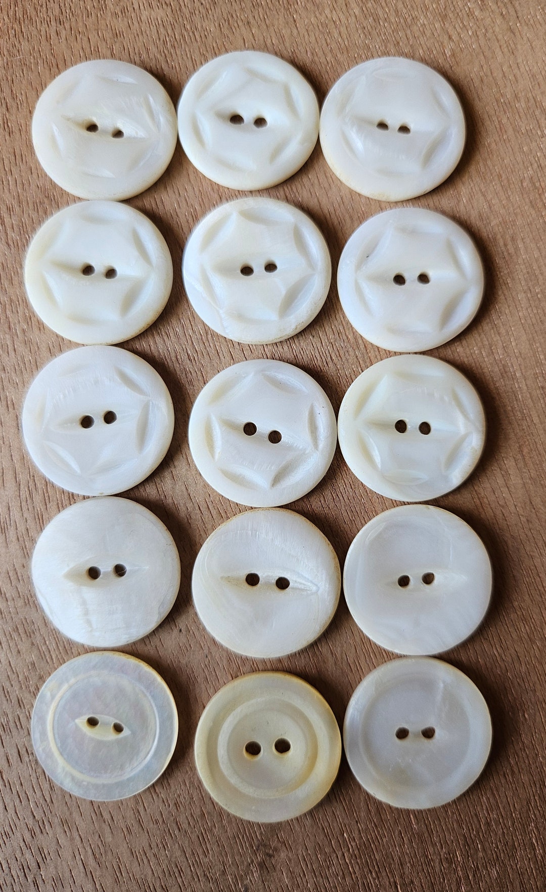 Vintage MOP Buttons/vintage Mother of Pearl Button/mop Sew Through ...