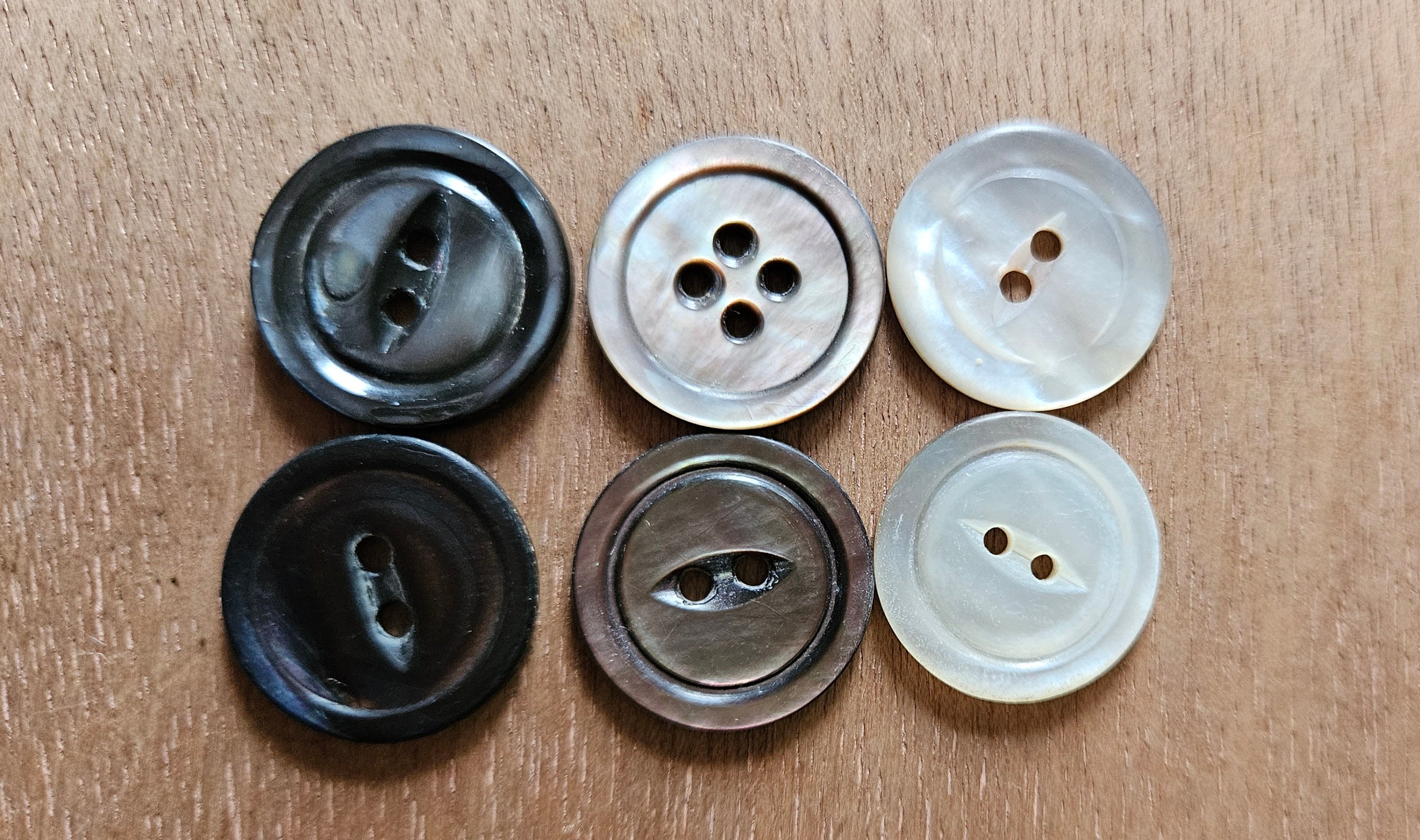 Vintage MOP Buttons/vintage Mother of Pearl Button/mop Sew Through ...