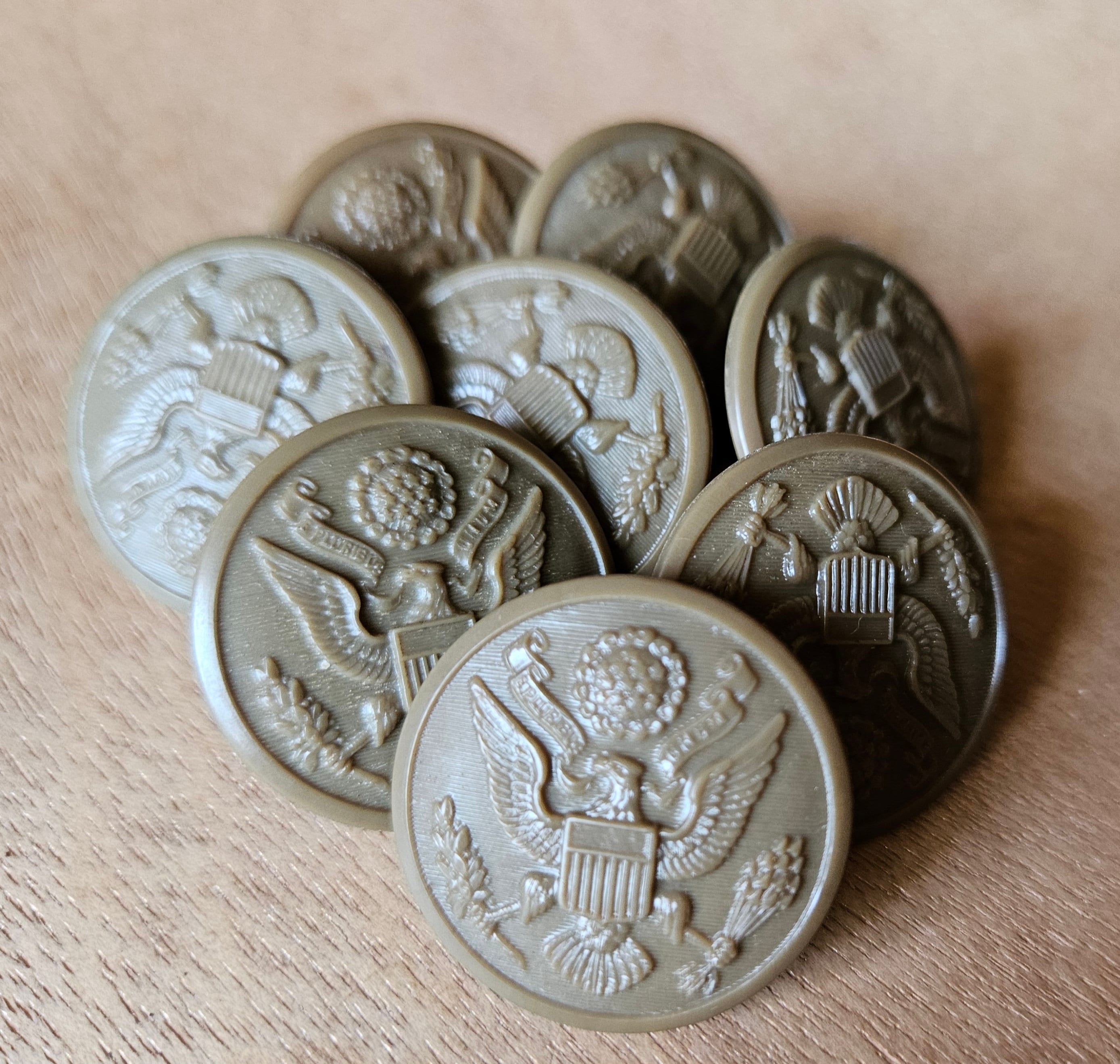 Vintage HBW WW2 Plastic Great Seal Uniform Buttons/ Vintage HBW ...